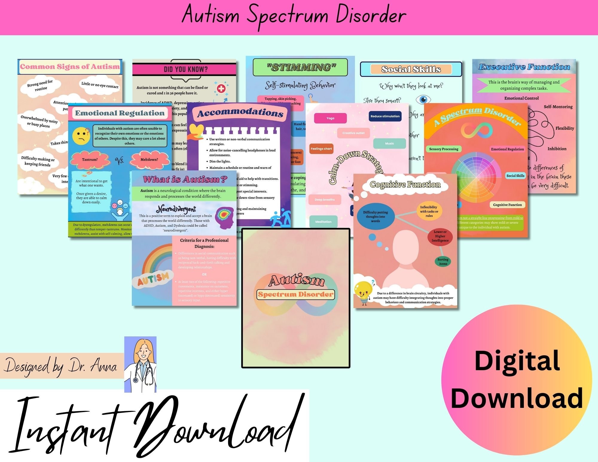 Autism Awareness Packet Handout, Boys Girls With ASD; for Parents ...