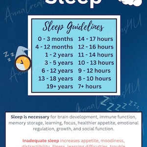 Sleep Hygiene Handout for Parents, Families, Healthcare Professionals ...