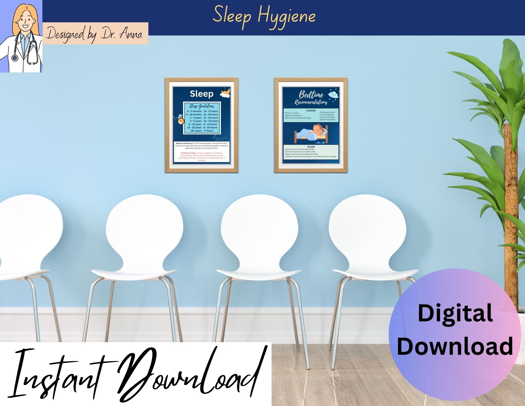 Sleep Hygiene Handout for Parents, Families, Healthcare Professionals ...