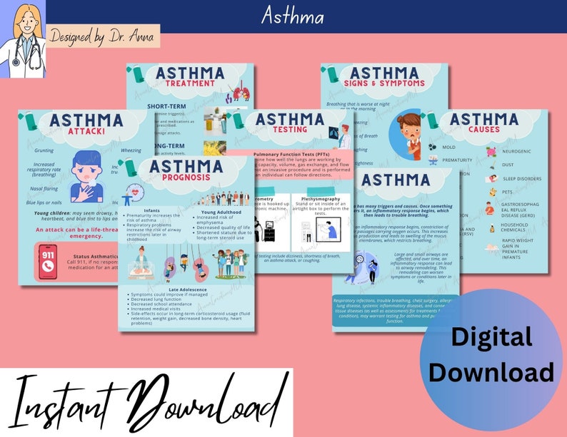 Asthma Attack, Symptoms, Signs, Breathing, Respiratory, Pulmonary ...
