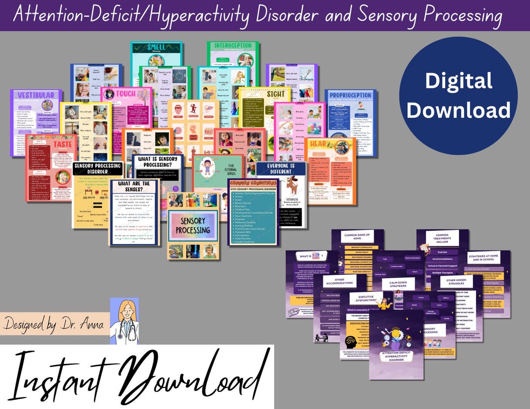 Attention-deficit Hyperactivity Disorder Sensory Processing Bundle ...