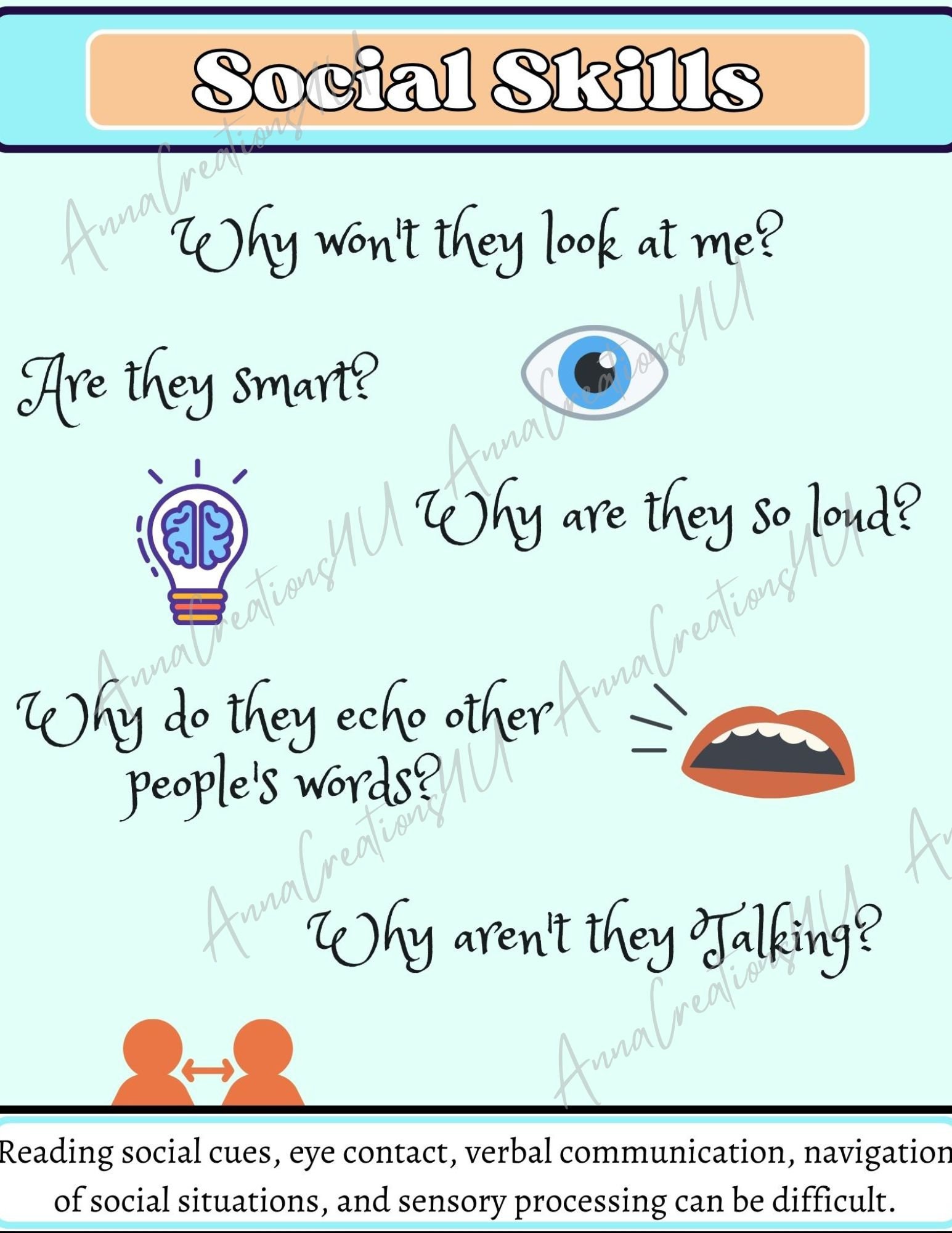 Autism Awareness Packet Handout, Boys Girls With ASD; for Parents ...