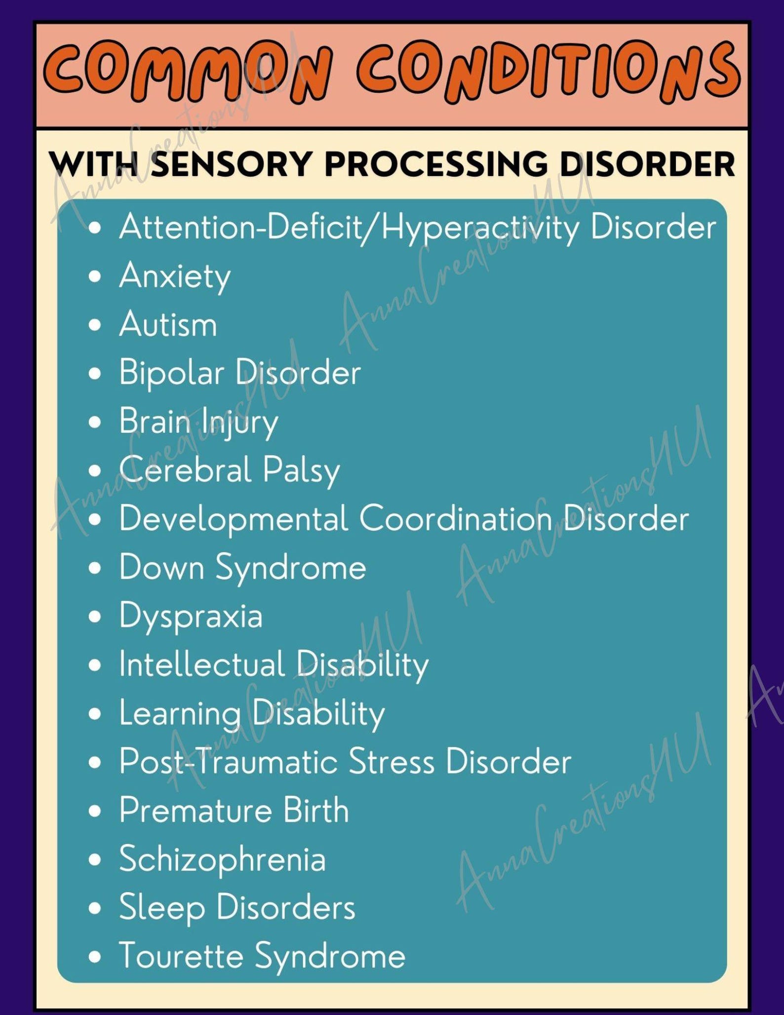 Sensory Processing Disorder, Autism Spectrum, Attention-deficit ...