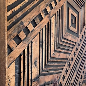 Bohemian Wall Art | Wood Wall Sculpture | Geometric Wall Art | 3D Wall Decor | Gallery Wall Art ...