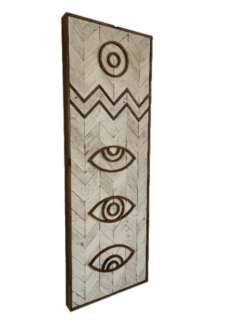 Wood Eye Wall Art | Wood Wall Eye Sculpture | Geometric Wall Art | 3D ...