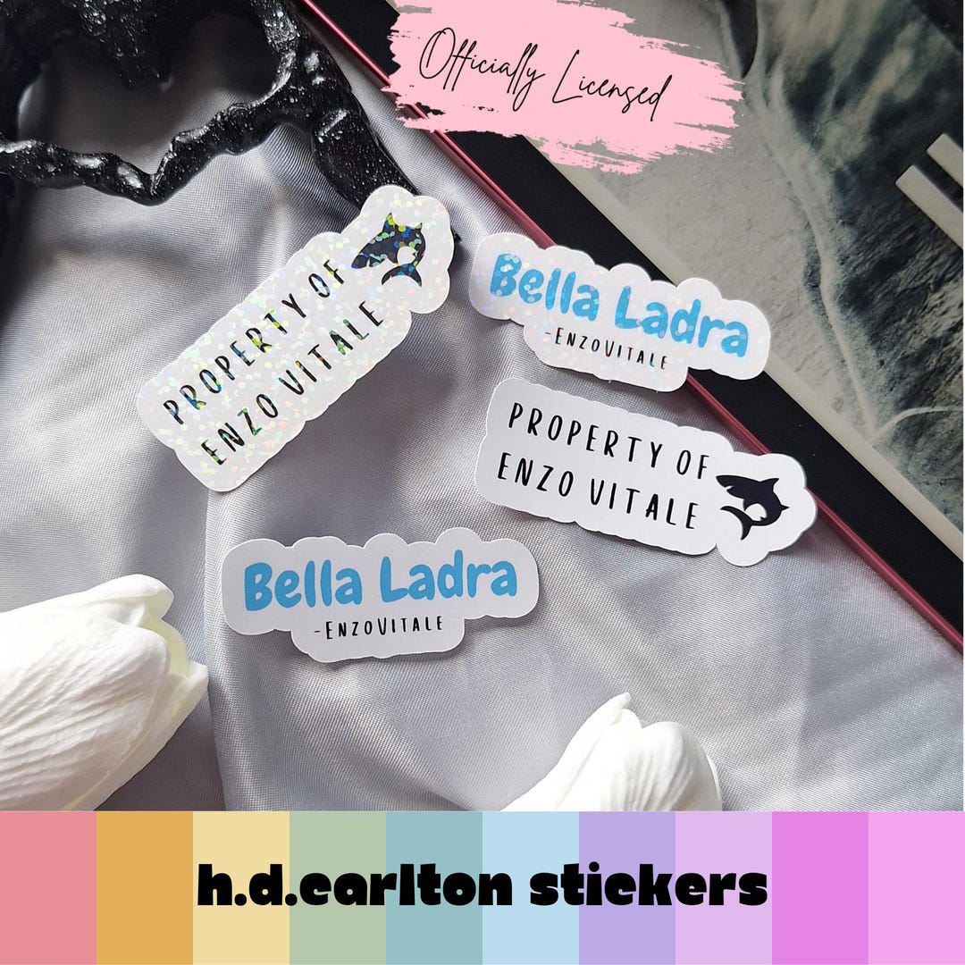 Does It Hurt Stickers/ Property of Enzo Sticker/ Kindle Sticker/ Dark ...