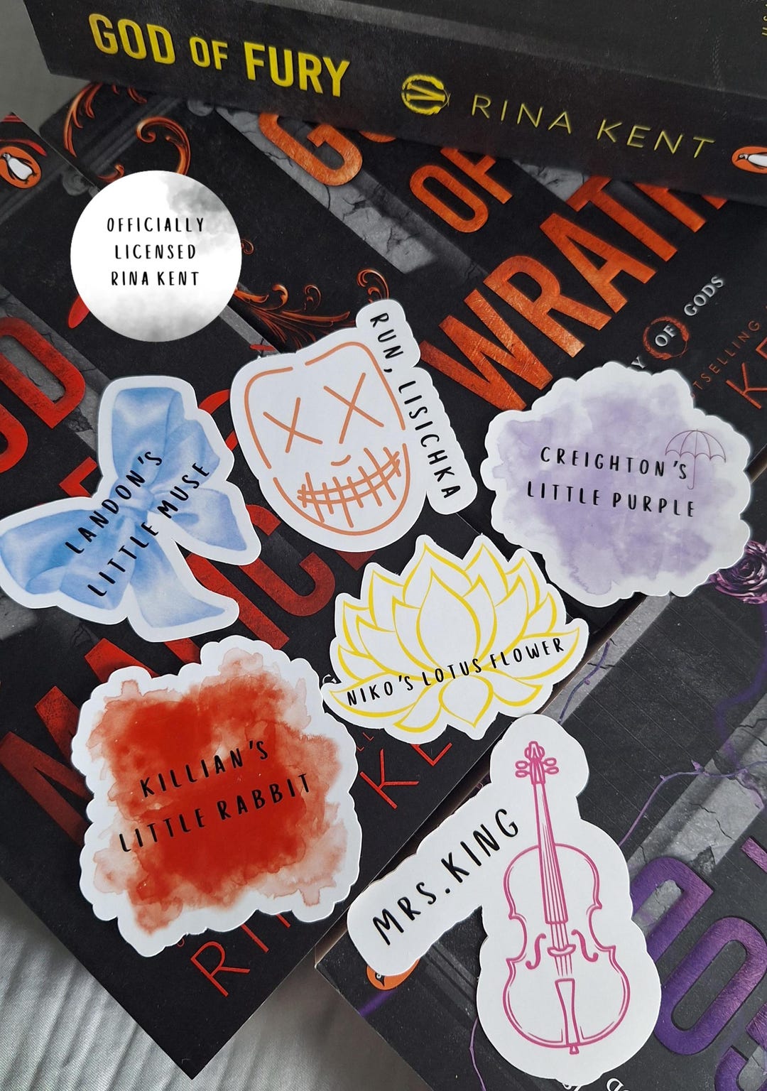 Rina Kent Merch/ Legacy of Gods/ Officially Licensed/ Bookish Stickers ...