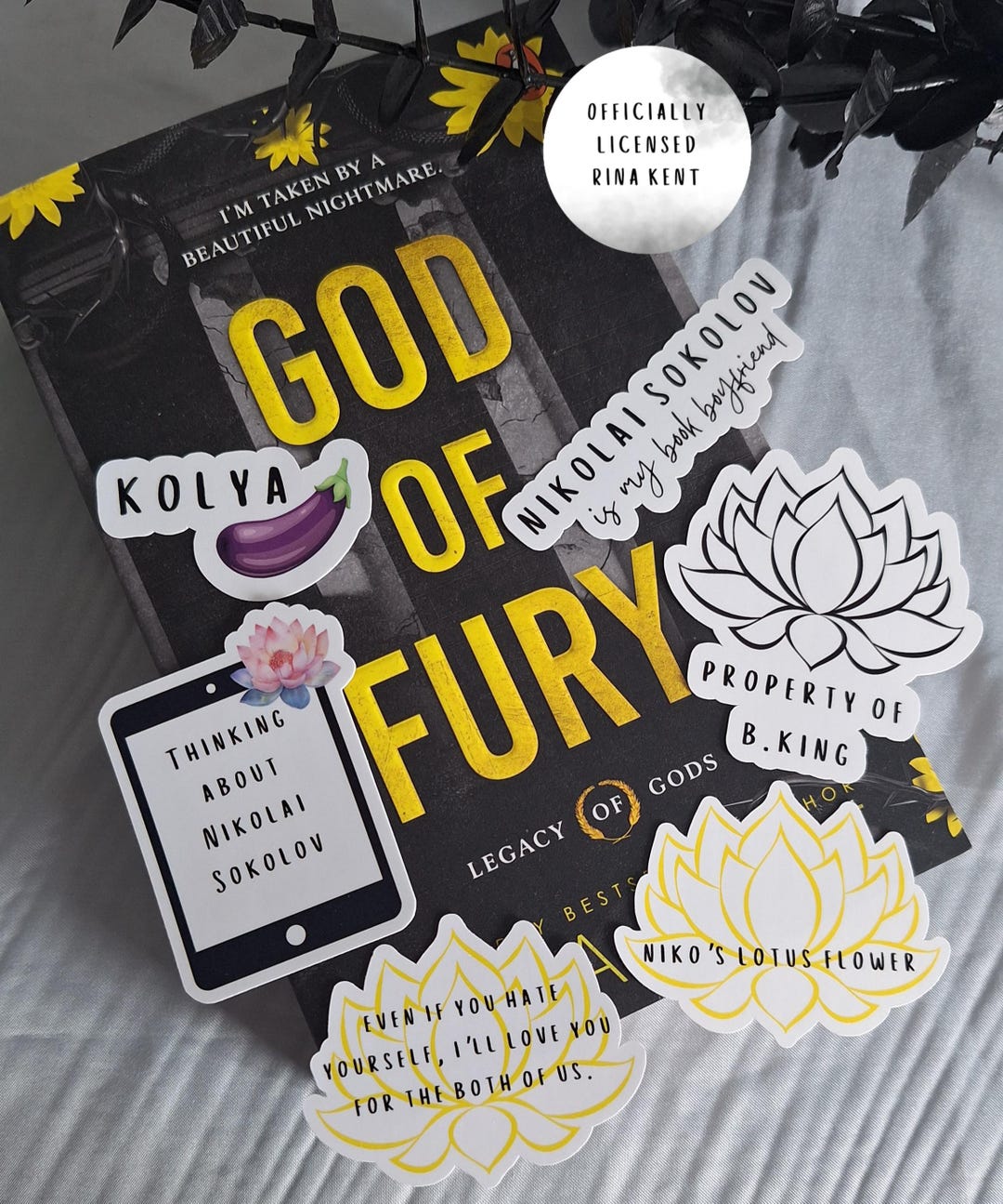 Rina Kent Merch/ God of Fury Stickers/ Officially Licensed/ Nikolai ...