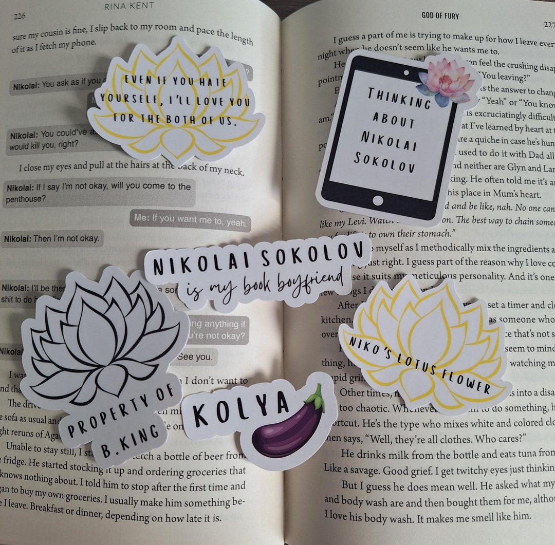 Rina Kent Merch/ God of Fury Stickers/ Officially Licensed/ Nikolai ...