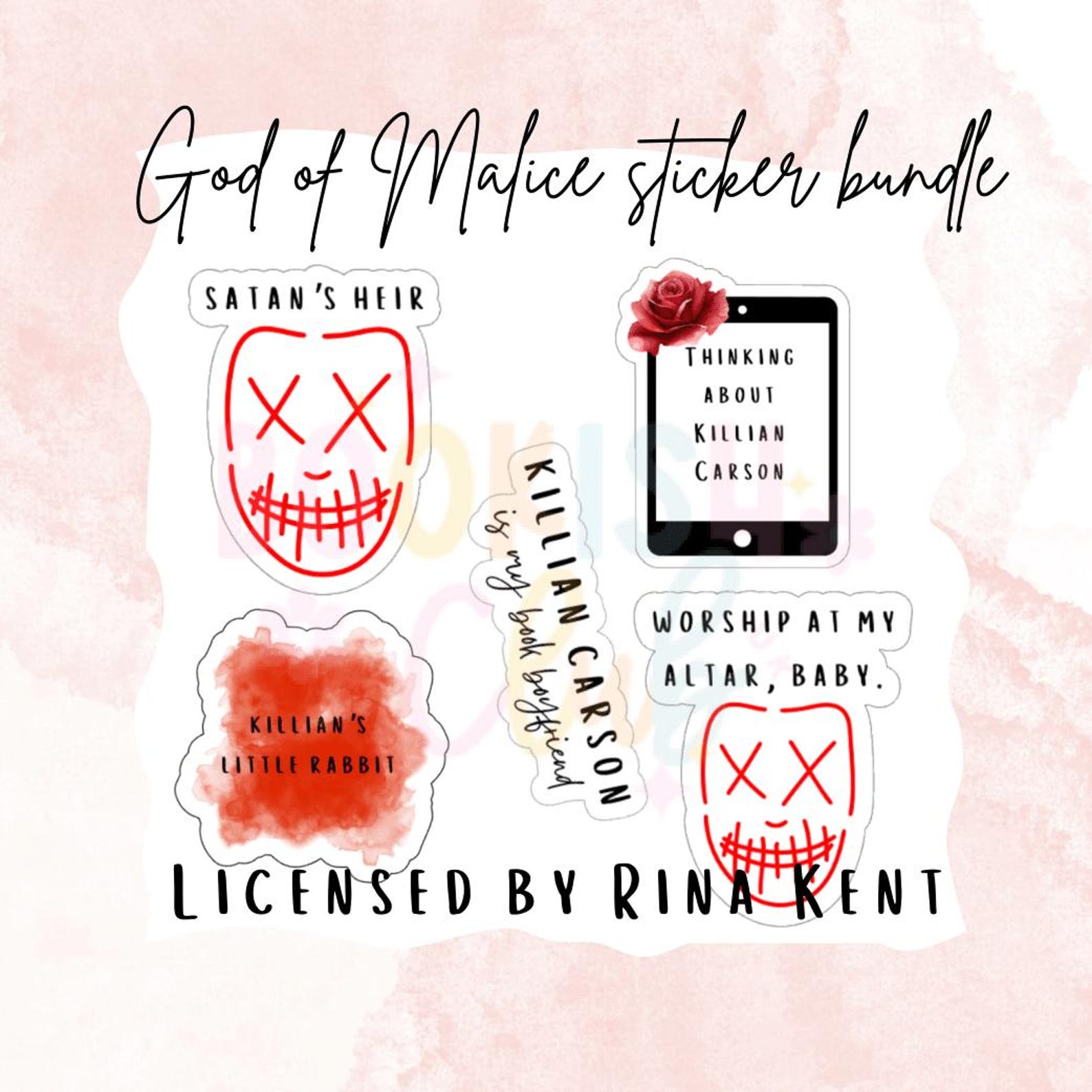 God of Malice Sticker Bundle/ Officially Licensed/ Rina Kent Merch ...