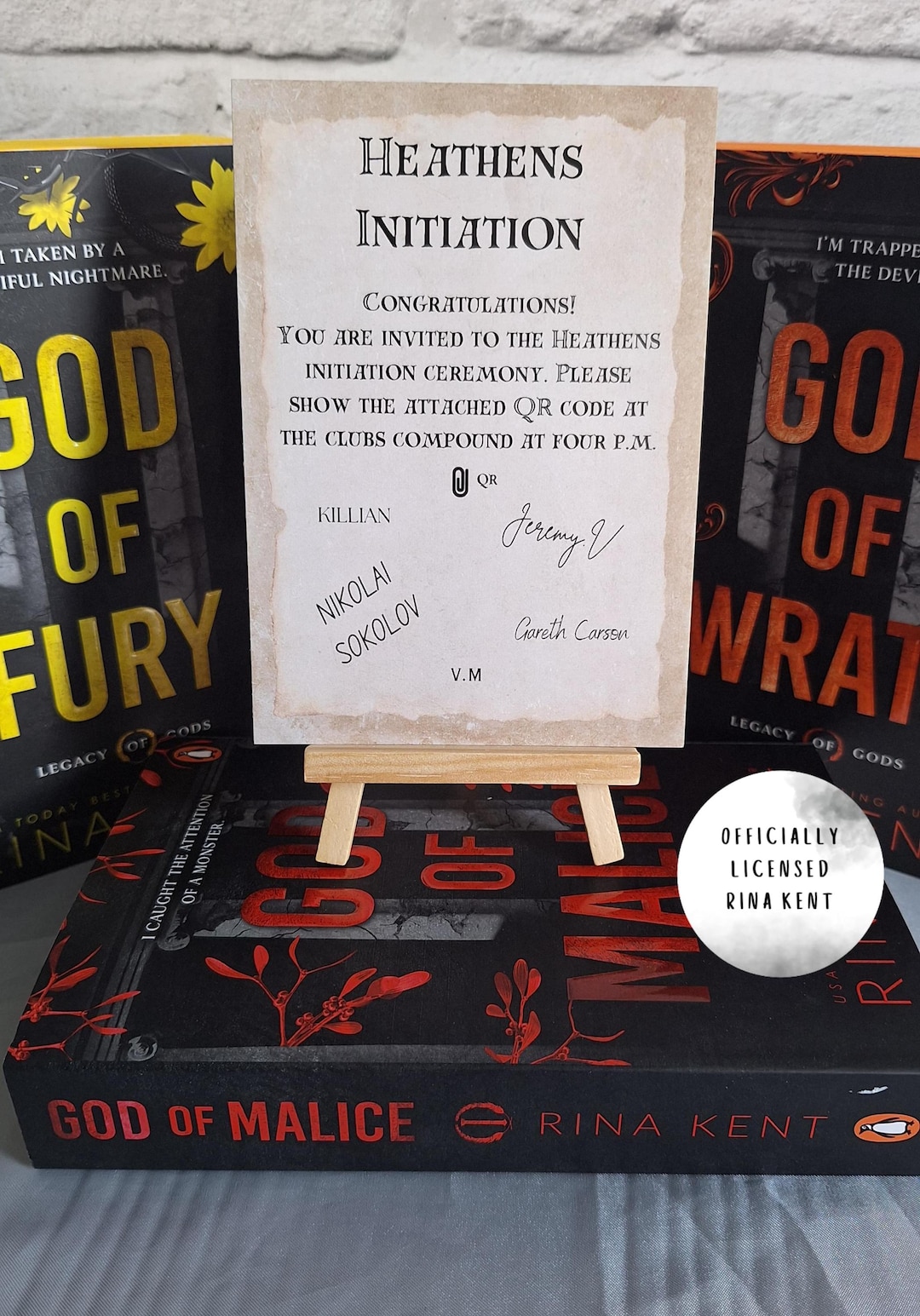 Rina Kent Merch/ Heathens Initiation Print/ Legacy of Gods/ Officially ...