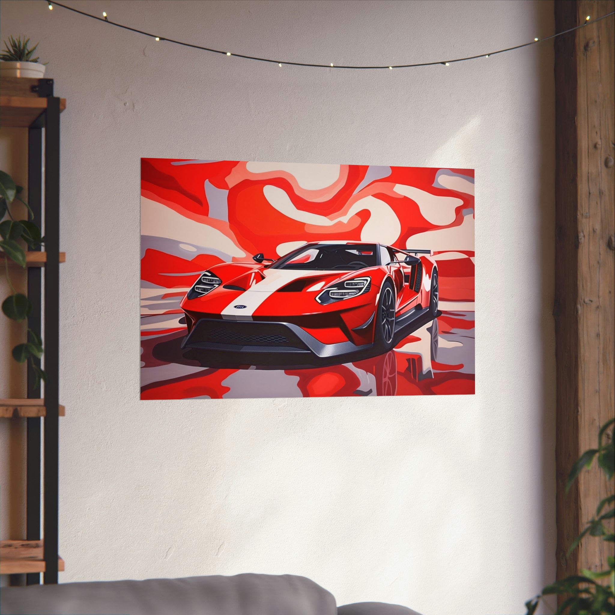 Ford GT Poster, Wall Art, Home Decorations, Wall Poster, Cool Art, Car ...