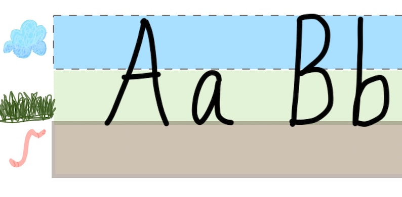 Dirt Grass Sky Lined Writing Practice Paper - Etsy