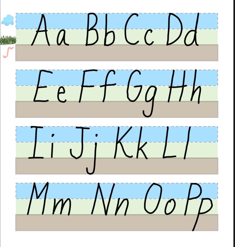 Dirt Grass Sky Lined Writing Practice Paper - Etsy