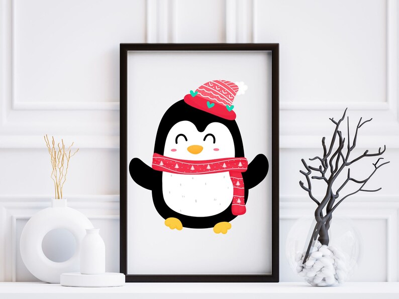 Christmas Penguin Clipart Bundle | Cute Penguin | Winter Clipart | Baby ...