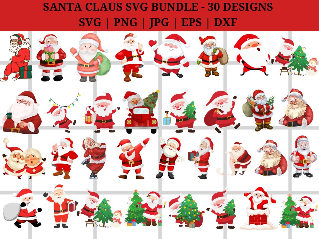 Christmas SVG, Christmas Clipart, Svg Files, Santa SVG, Christmas Cut ...