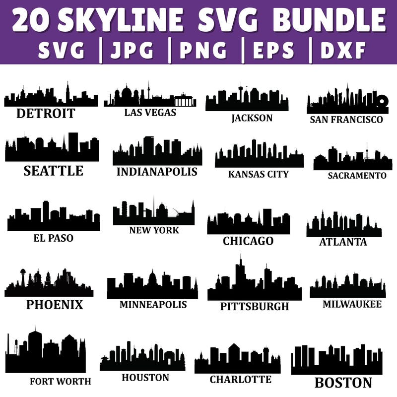 City Skyline Svg - Etsy