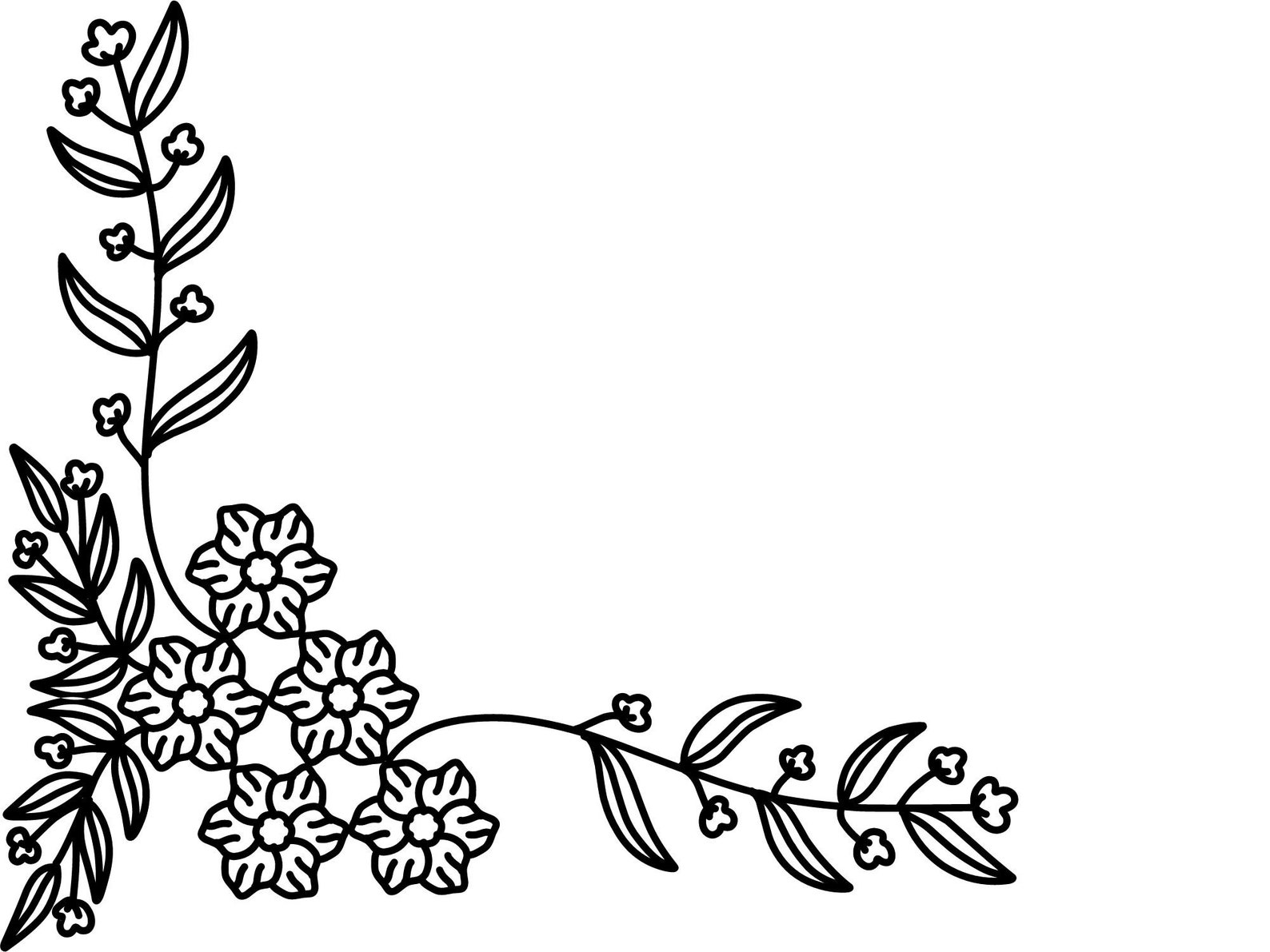 Floral Corner SVG Bundle: Wedding Border Decor (digital Download) - Etsy