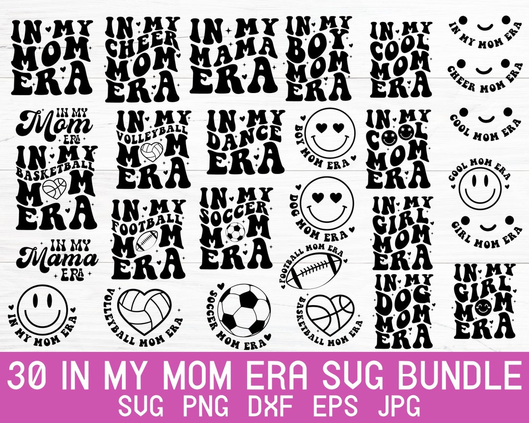Mom Era SVG Bundle: Sports, Dance, Cheer Designs (digital Download) - Etsy