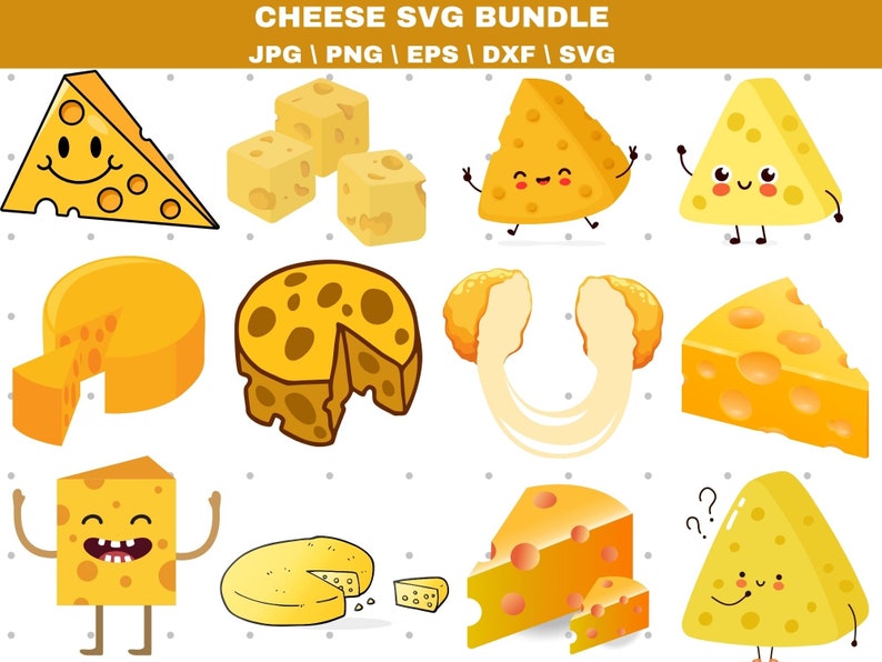 Cheese SVG, Cheese Outline SVG, Cheese Digital File, Cheese Cut File ...