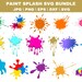 Paint Splatter SVG, Bundle, Paint Splats Svg, Paint Svg, Clipart ...