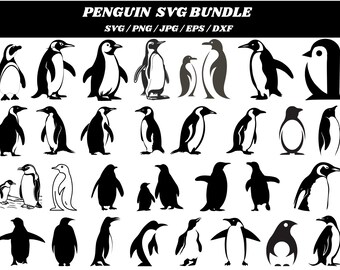 Penguin SVG Bundle , Penguin PNG Bundle ,penguin Clipart , Penguin SVG ...