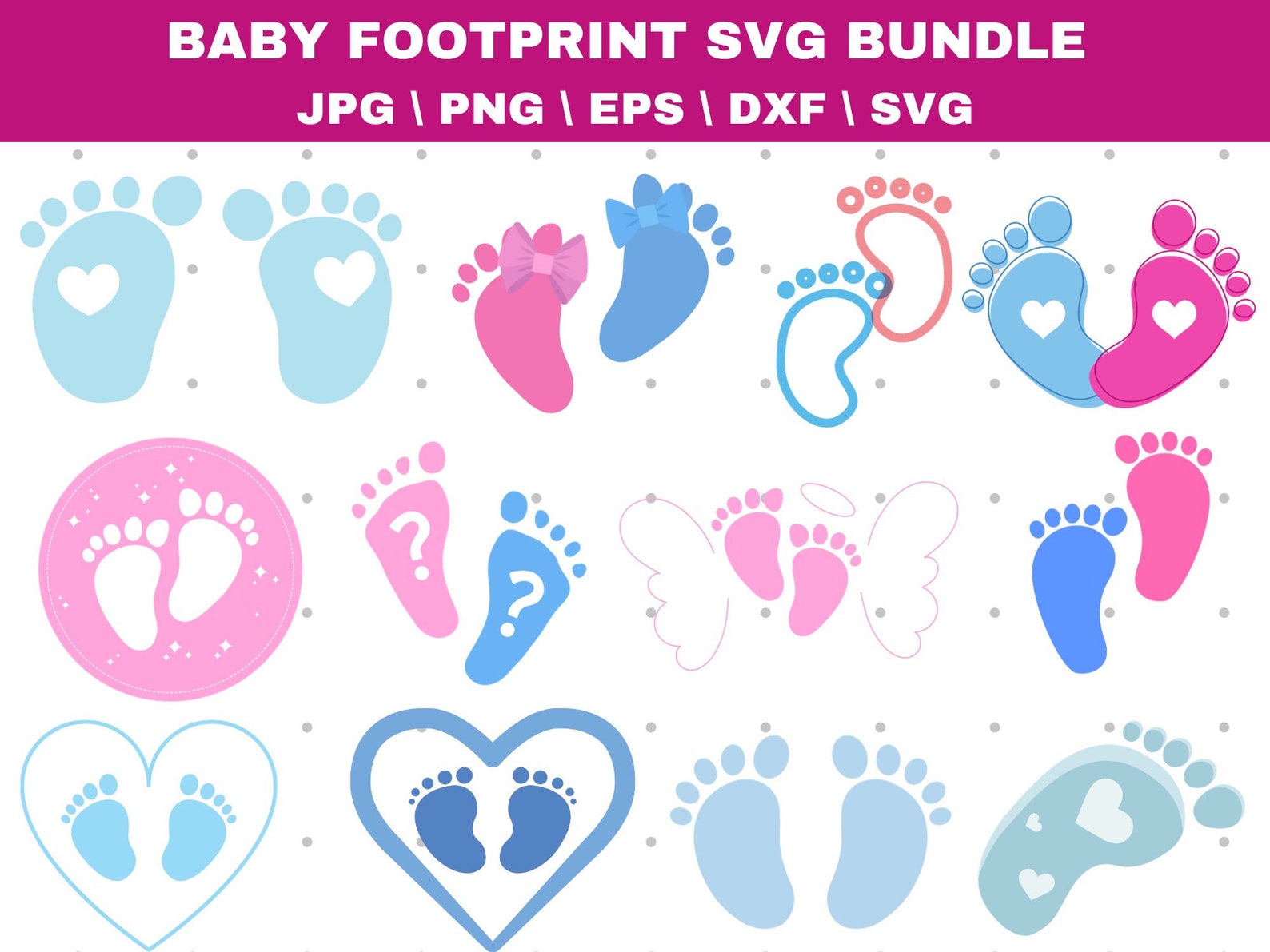 Baby Footprint SVG, Baby Feet SVG, Baby Svg, Baby Footprints Clipart ...