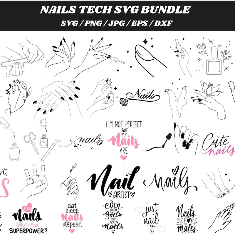 Nail Artist Svg File - Etsy