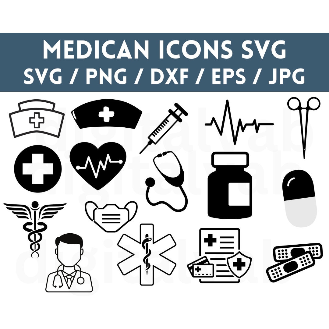Medical Icons SVG, Nurse Svg Bundle, Doctor Svg Bundle, Health Care Svg ...