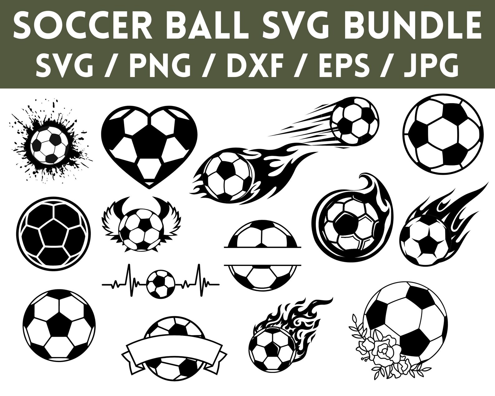 Fußball-Ball-Svg-Bundle, Fußball-Svg-Bundle, Fußball-Monogramm-Svg ...