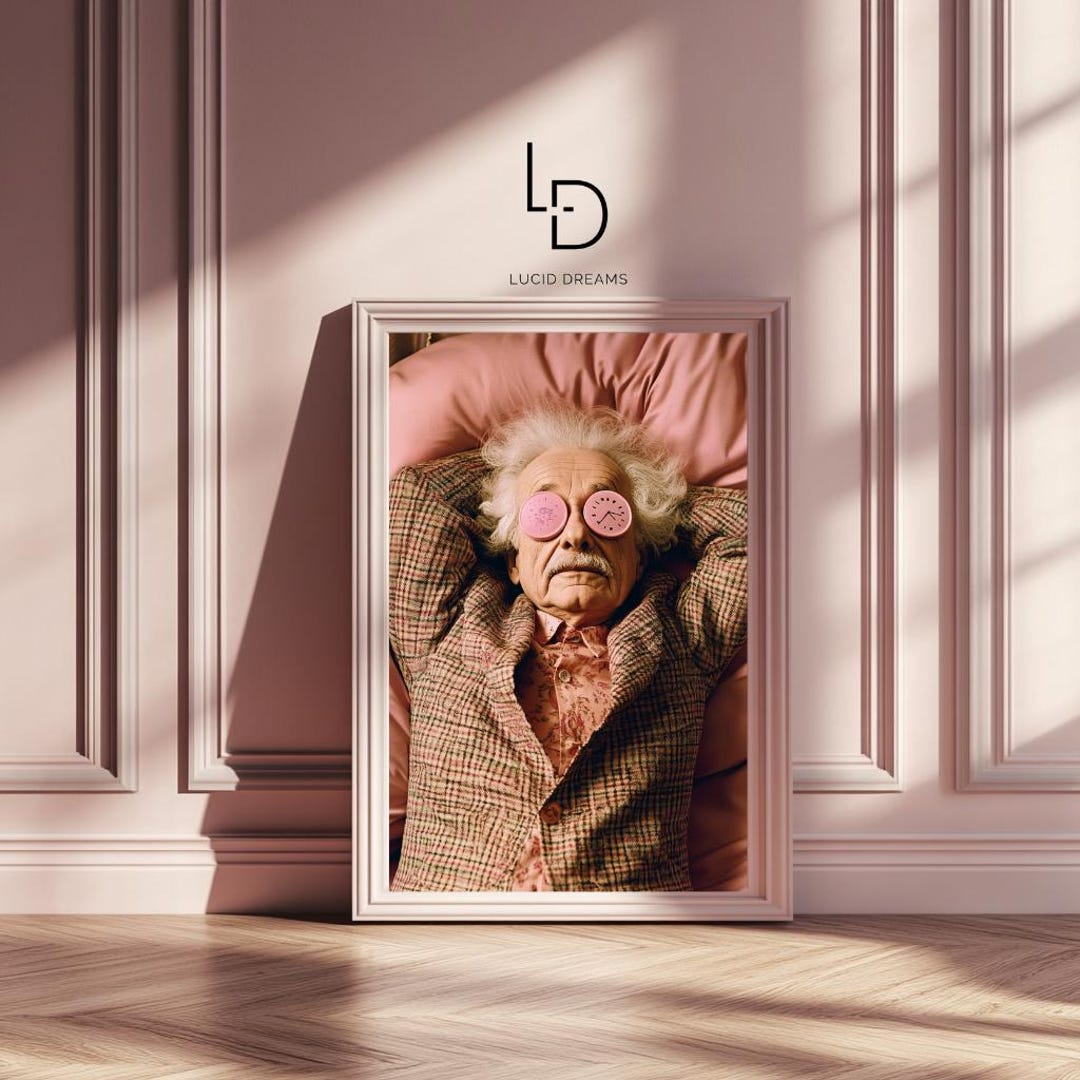 Pink Genius – Einstein in Dreamy Pink Wall Art Poster Nursery Wall Art Kids Room Decor Baby ...