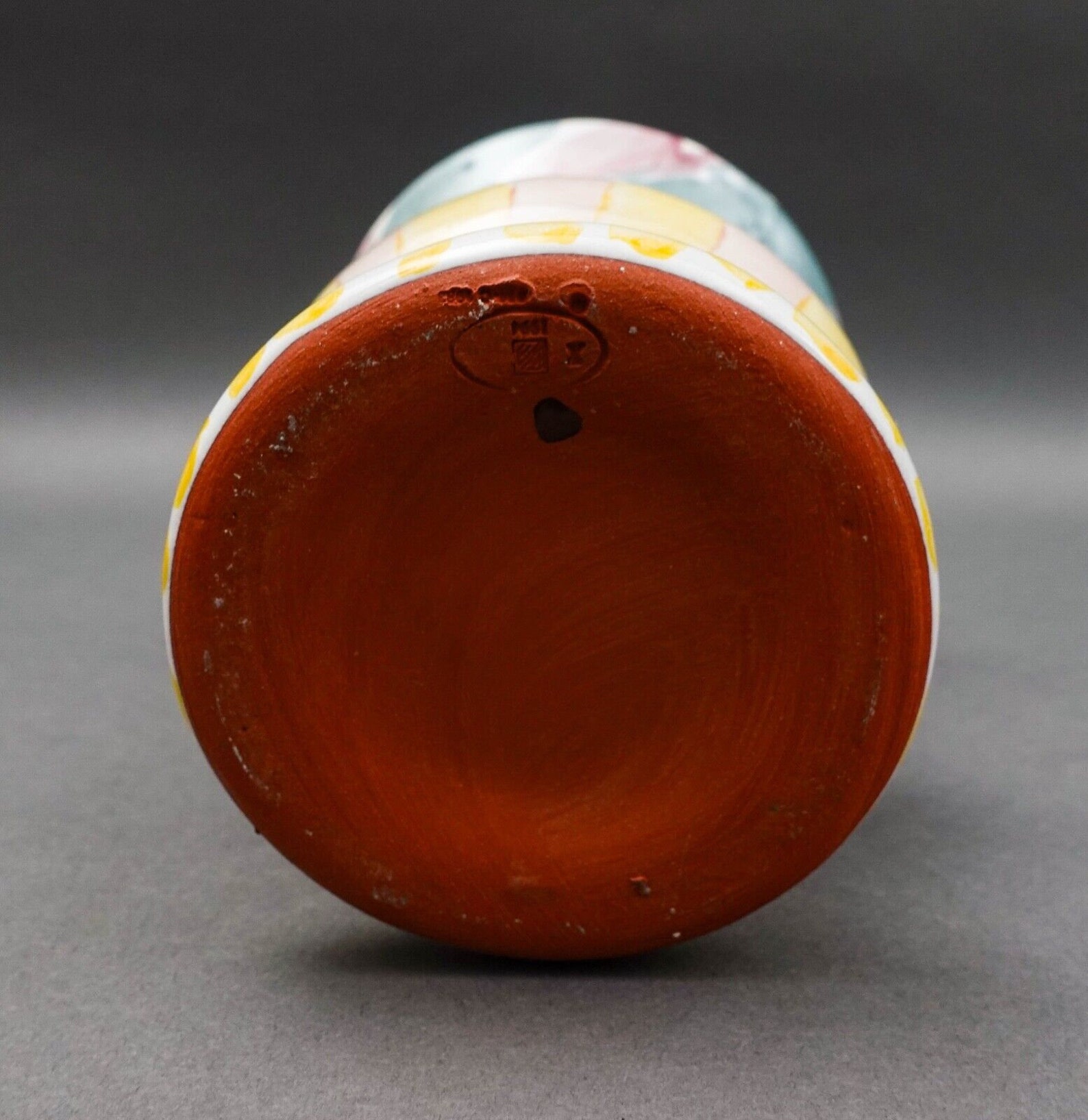 Mackenzie Childs Vintage Cayuga Hand Painted Art Pottery Footed Trumpet ...