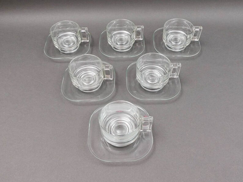 Joe Colombo Italora Arno Italian Modernist Glass Coffee Cup & Saucer ...