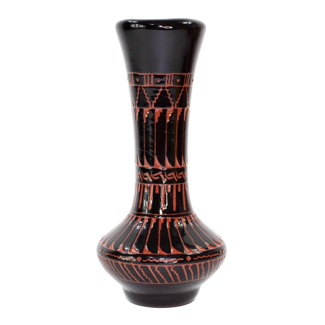 Billy Dennison Navajo Native American Southwest Indian Etched Pottery ...