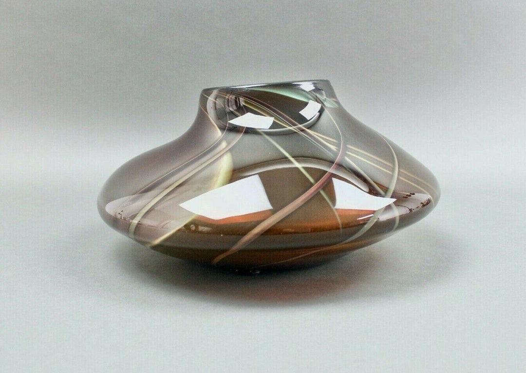 Stephen Jon Clements 1983 Signed Hand Blown Art Glass Vase Vessel - Etsy