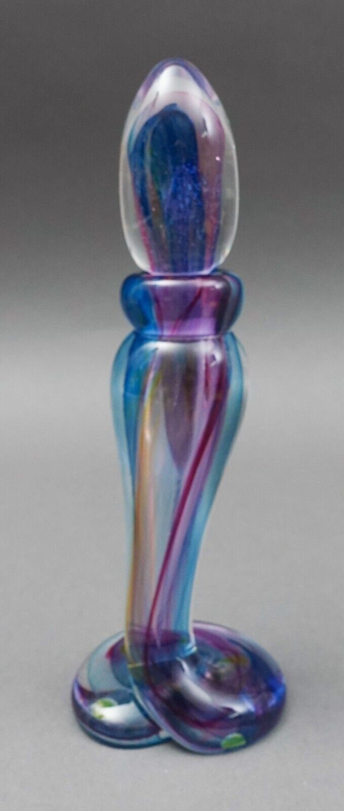 Andrew Shea Signed Hand Blown Art Glass Perfume Bottle With Dauber - Etsy