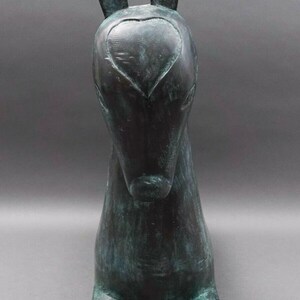 Maitland Smith Vintage Verdigris Bronze Recumbent Foal Statue Sculpture ...