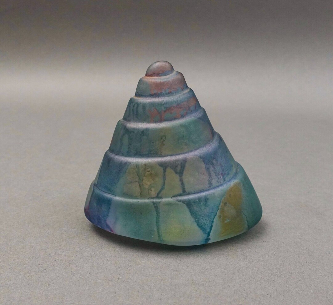 Fenton Vintage Hand Painted Satin Reuven Art Glass Conch Sea Shell ...