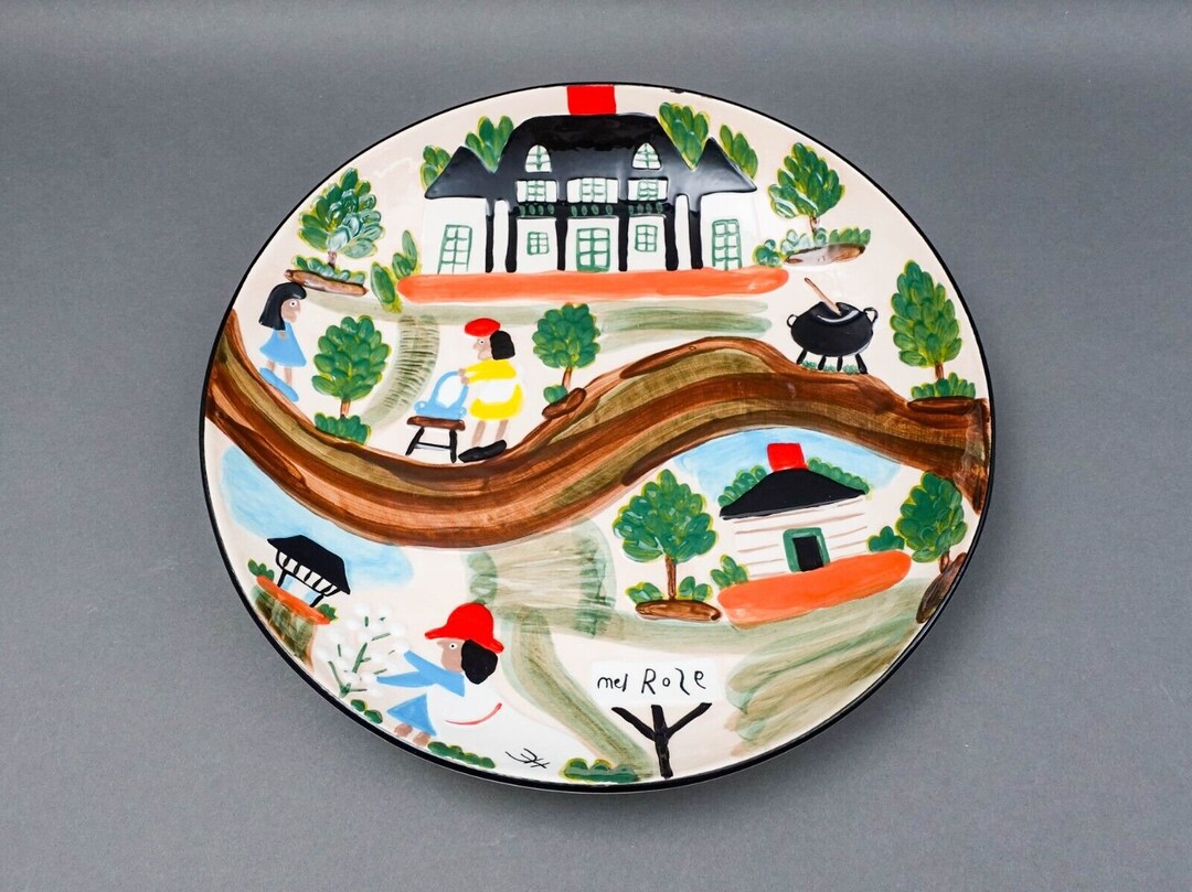 Clementine Hunter Gitter Gallery A Day at Melrose Plantation Bowl 15 ...