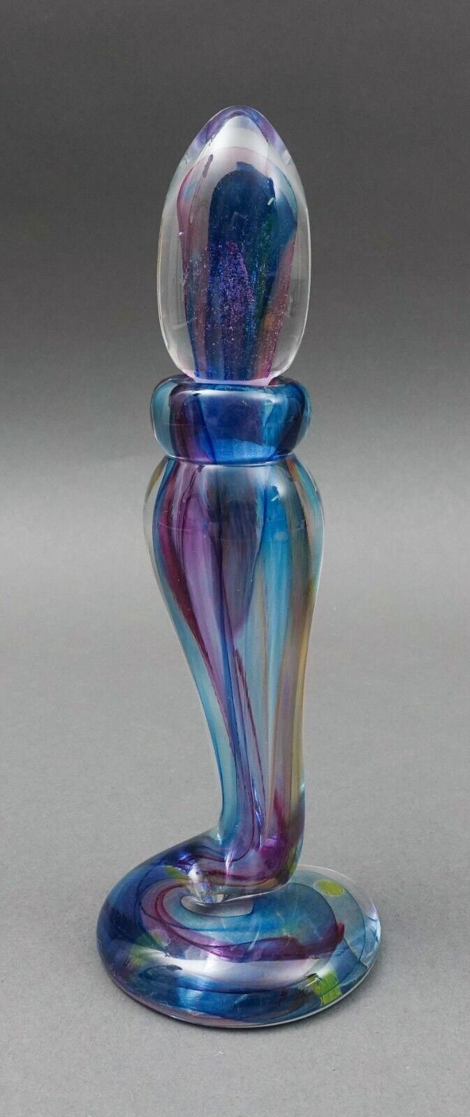 Andrew Shea Signed Hand Blown Art Glass Perfume Bottle With Dauber - Etsy