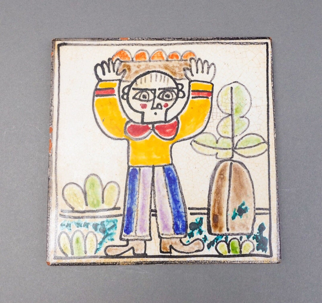 Desimone Sinterizzato Italy Vintage MCM Hand Painted Figure Art Pottery ...