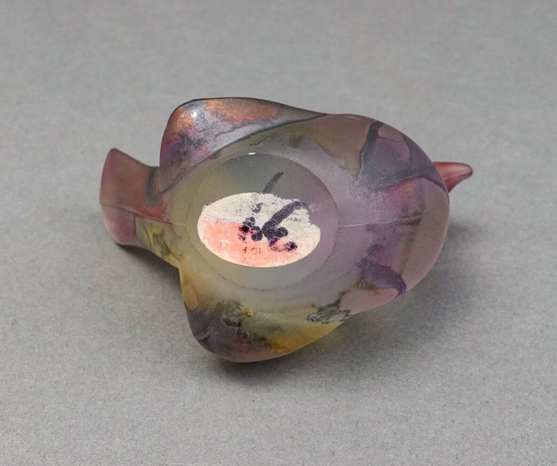 Fenton Vintage Hand Painted Satin Reuven Art Glass Bird Figurine - Etsy