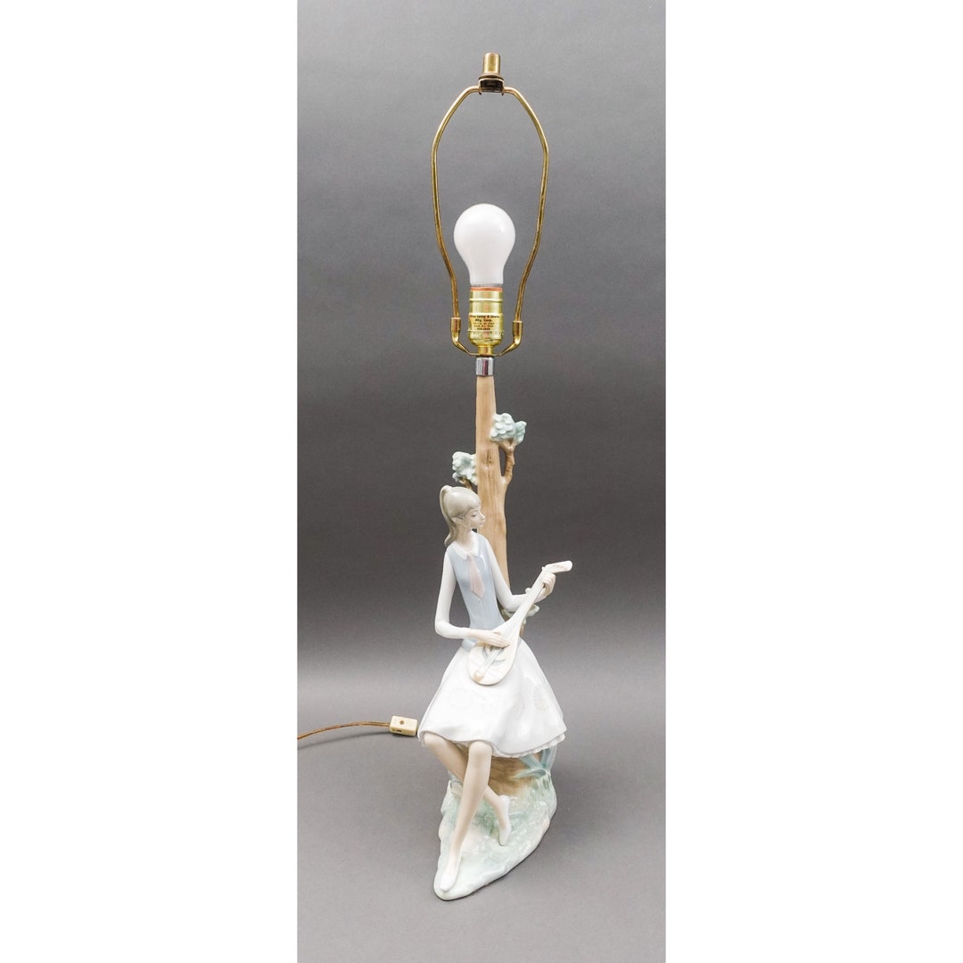 Lladro Spain by Vicente Martinez #4633 Girl With Mandolin Porcelain ...