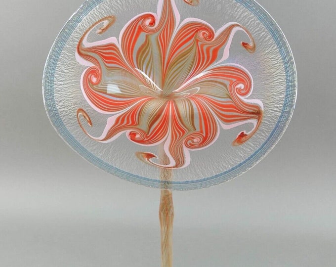 Vandermark Signed 4347 Jack in the Pulpit Art Glass Feather Sculpture ...