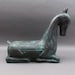 Maitland Smith Vintage Verdigris Bronze Recumbent Foal Statue Sculpture ...