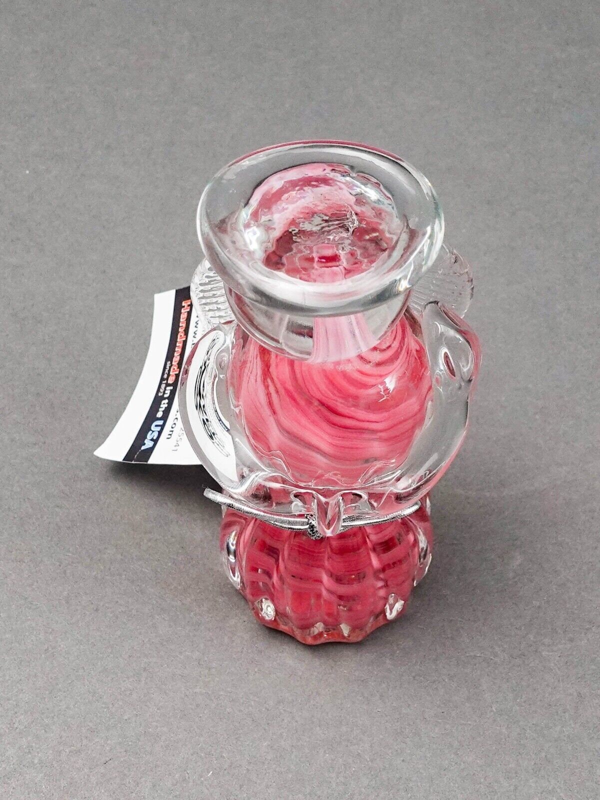 Blenko Angel Pink Swirl Hand Blown Art Glass Figurine Sculpture 5 3/8 ...