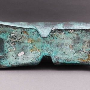 Maitland Smith Vintage Verdigris Bronze Recumbent Foal Statue Sculpture ...