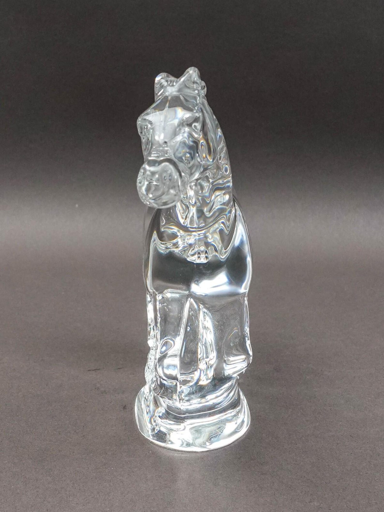 Steuben Crystal Signed Peter Drobny Full Gallop Horse Glass Figurine ...