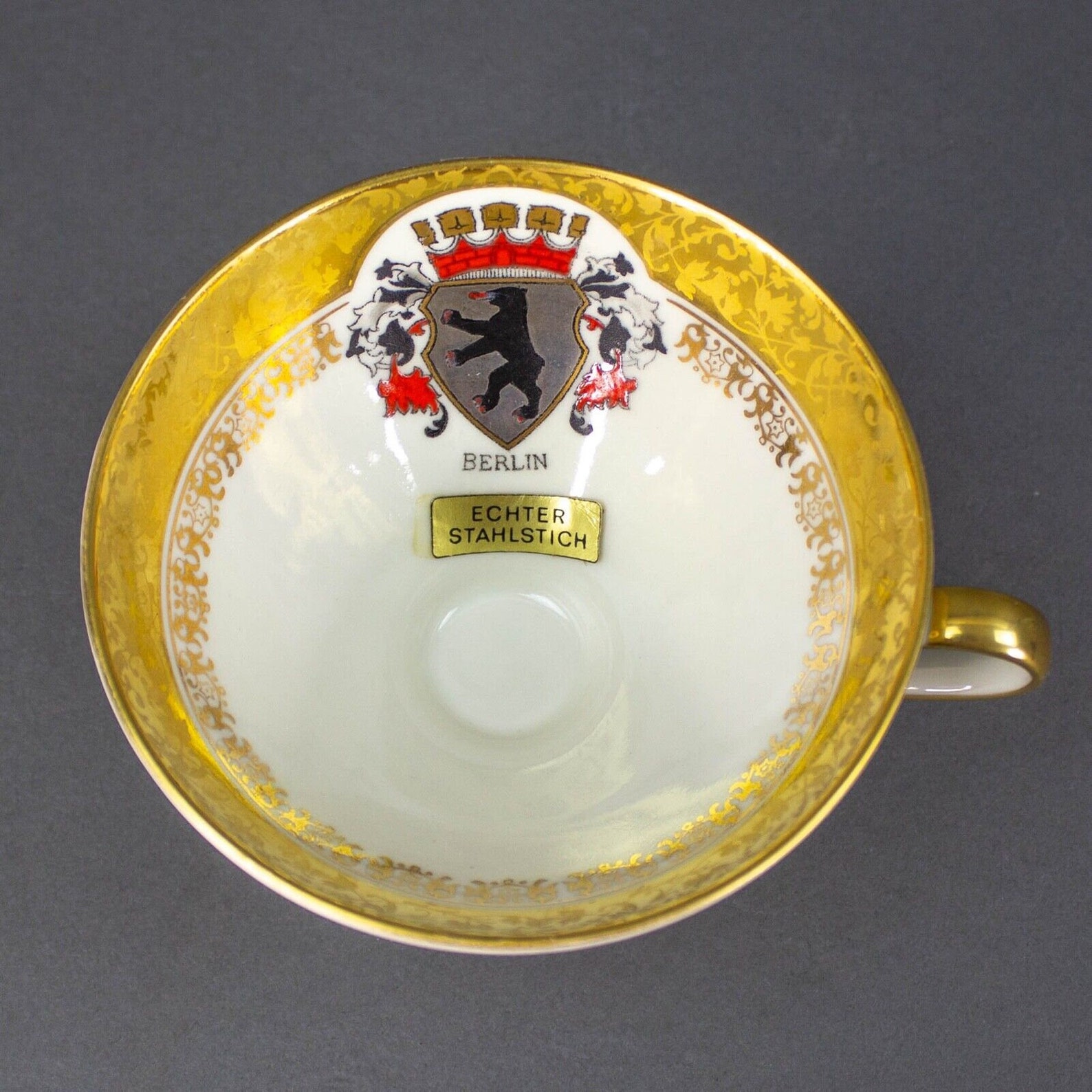 Kunst Kronach Handgemalt Berlin Crest Gold Tea Cup Saucer Luncheon ...