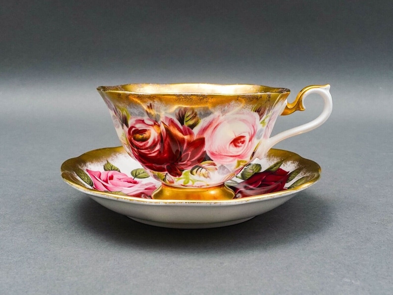 Royal Albert England Summer Bounty Series Ruby Tea Cup & Saucer - Etsy